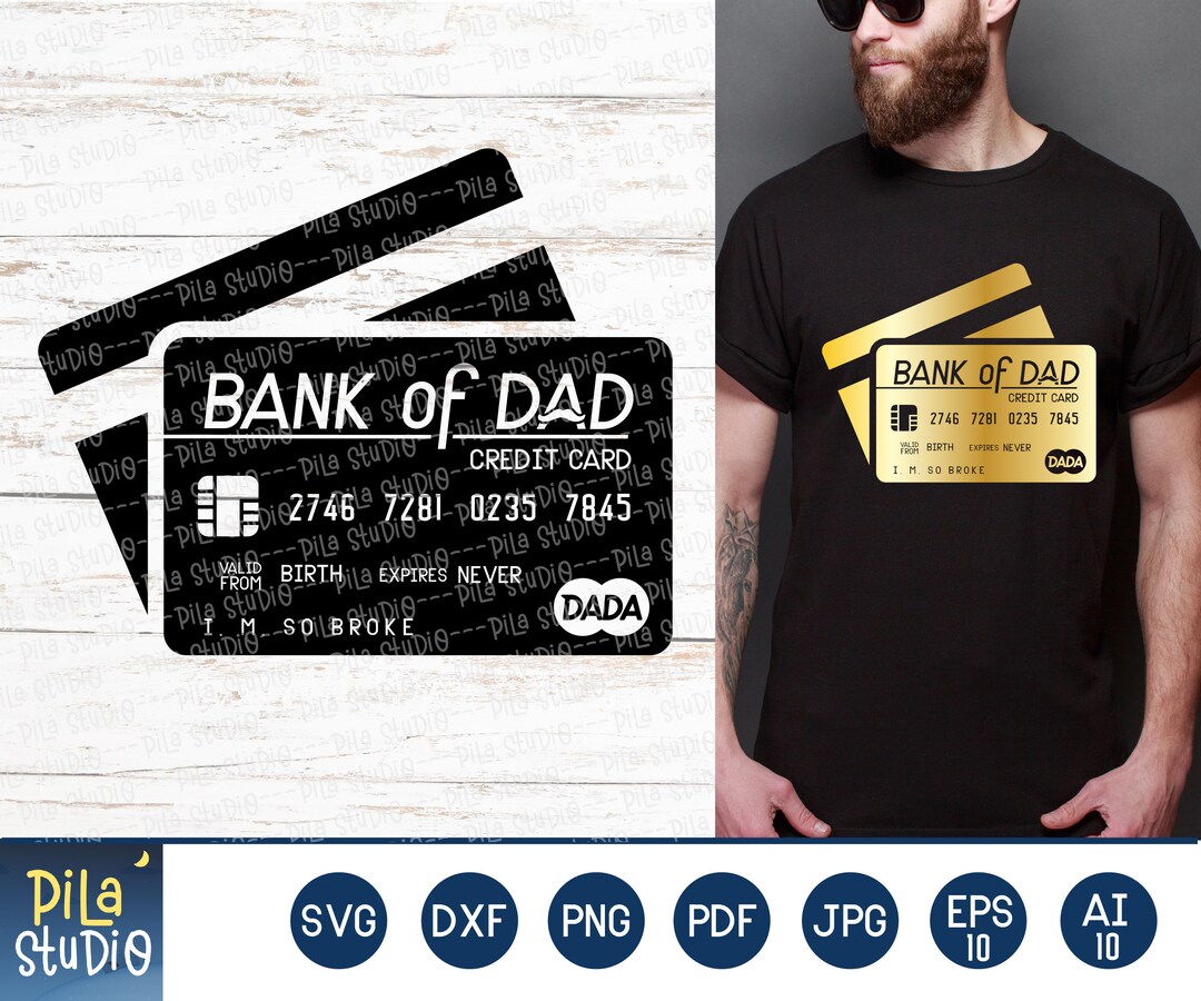 Bank of Dad Svg, Gift for Dad, Funny Father’s Day Svg, Father’s Day ...