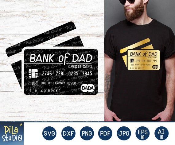 Bank of Dad Svg Gift for Dad Funny Fathers Day Svg | Etsy