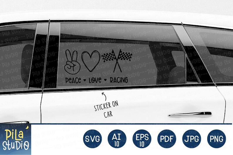 Peace Love Racing Svg File Peace Love Cut File Racing Svg - Etsy
