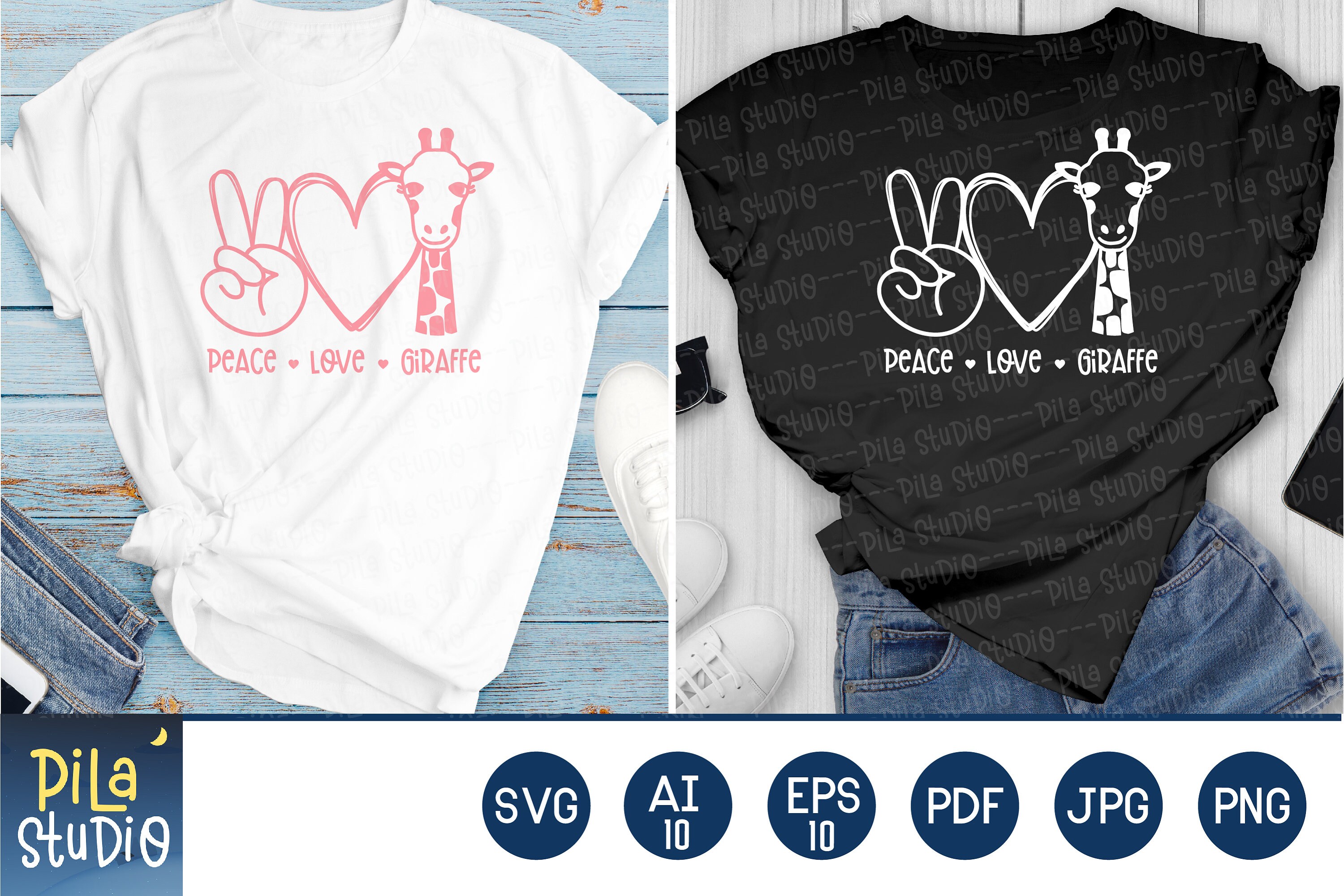 Giraffe Svg Peace Love Giraffe Sublimation Giraffe - Etsy