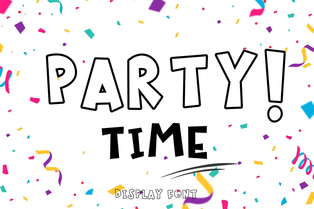 Party Time Digital Font Script Font Font Download Handwritten Font ...