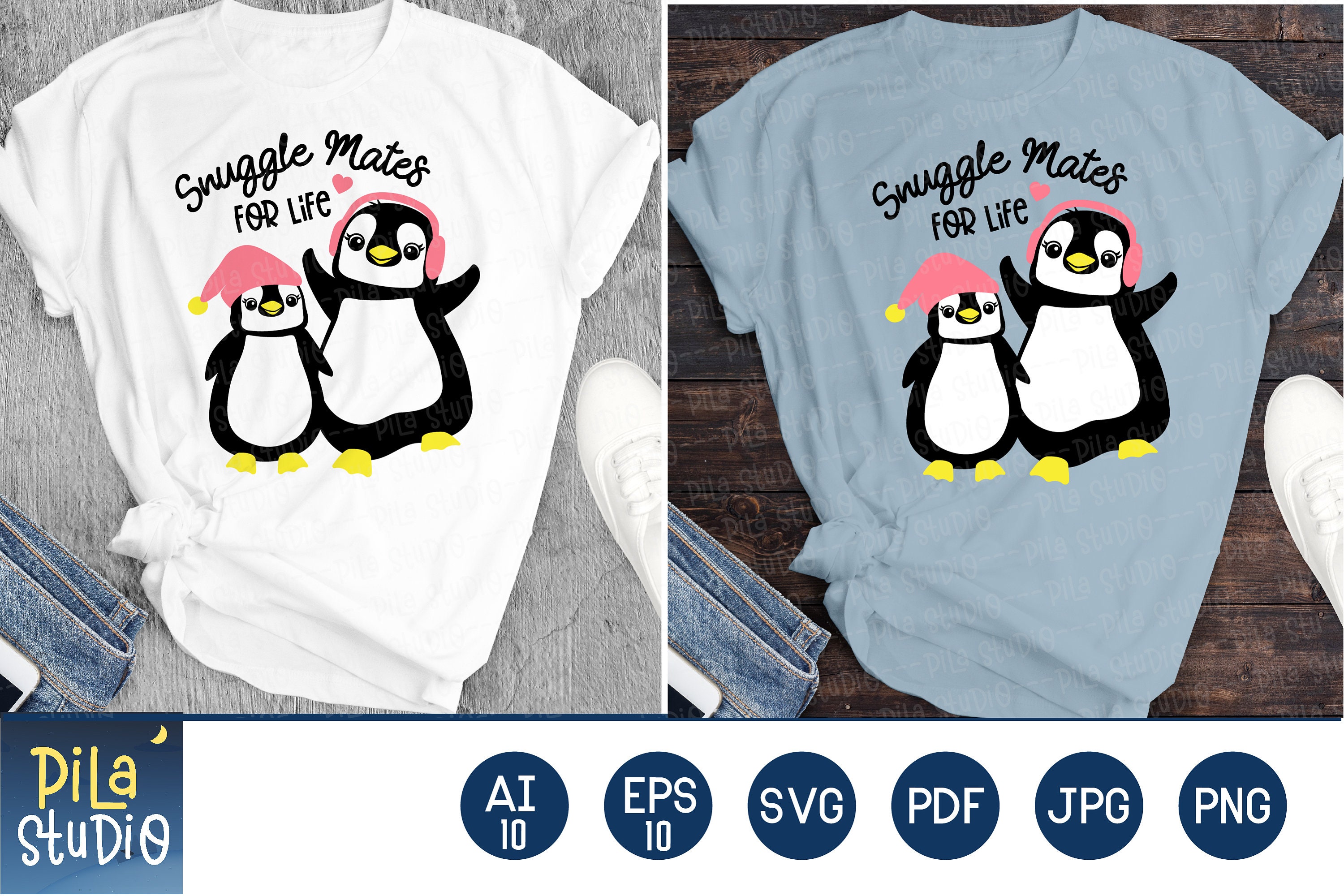 Snuggle Mates for Life SVG, Penguin Svg, Penguin Clip Art, Funny Svg ...