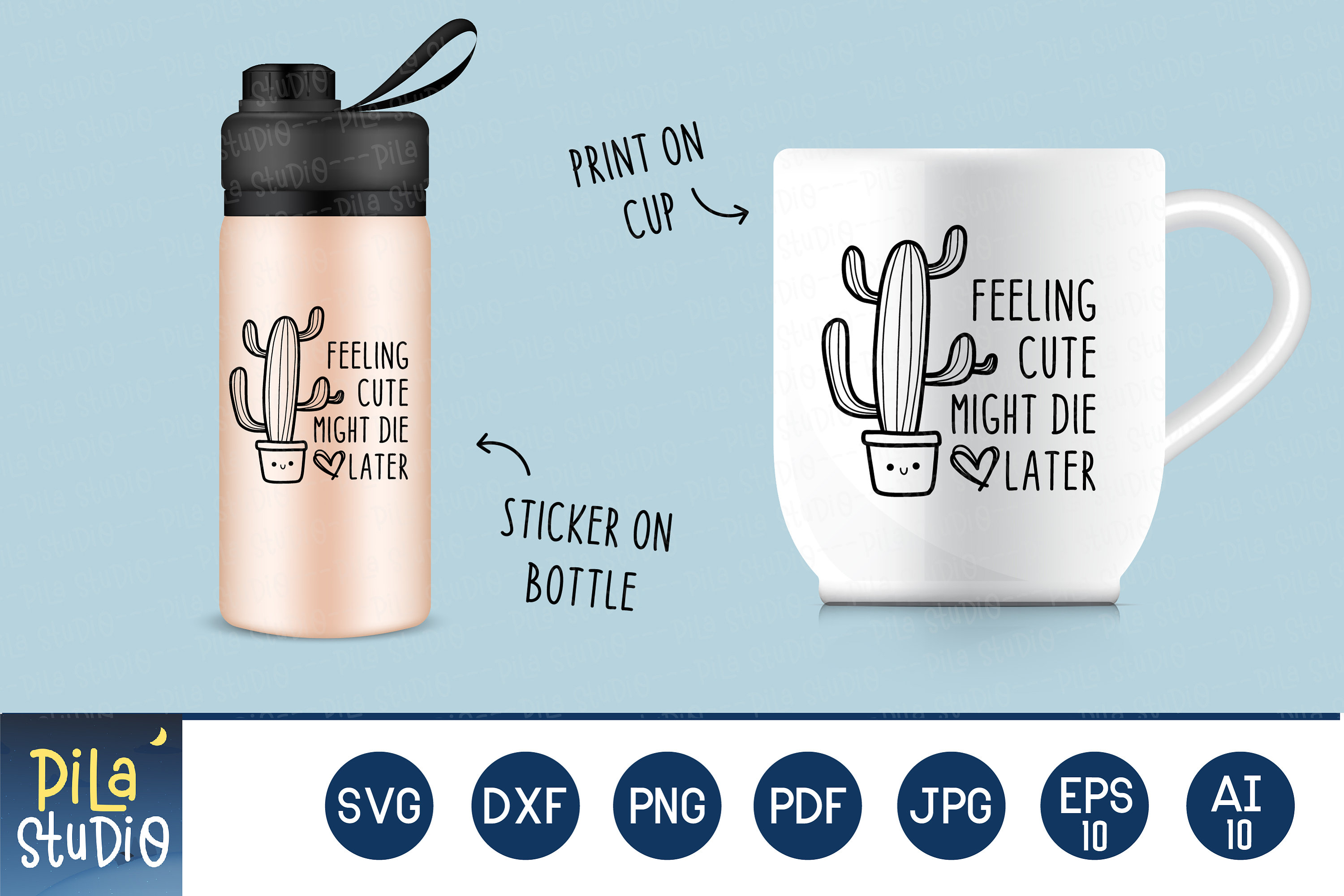 Feeling Cute Might Die Later SVG Cactus Svg Succulent Svg - Etsy