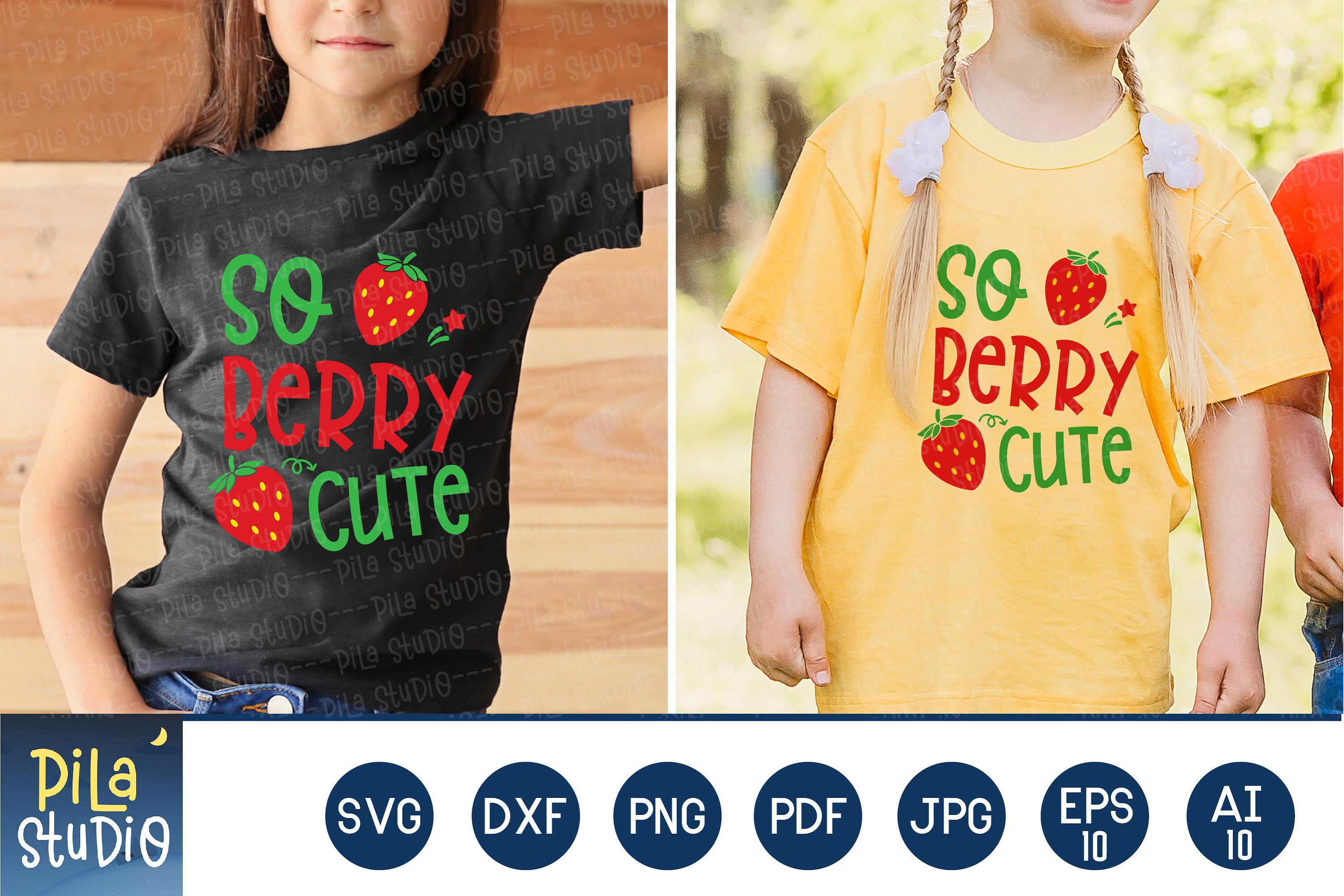 So Berry Cute Svg Strawberry Svg Strawberry Clipart Kids | Etsy