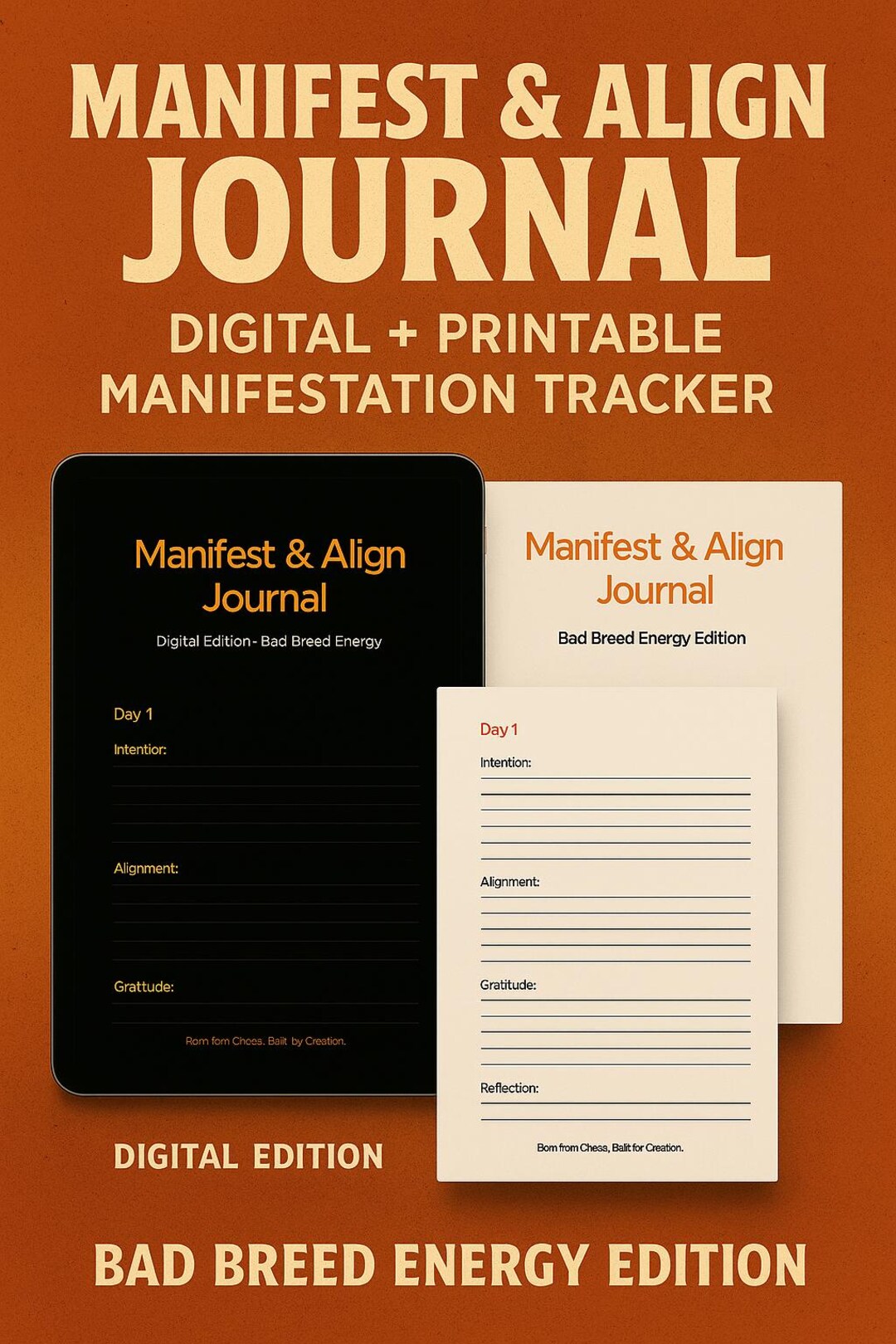 Manifest & Align Journal | Digital + Printable Manifestation Tracker ...