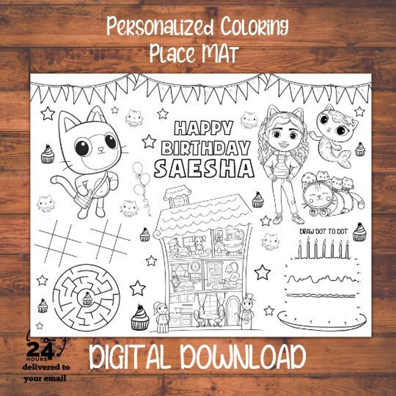 Disegni da colorare di Gabby dollhouse gabby dollhouse party - Etsy Italia