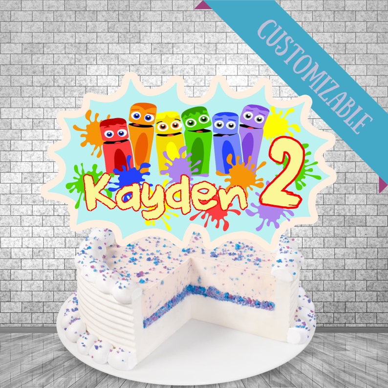 COLOR CREW Digital File Printable Cake Topper Color Crew 1st | Etsy