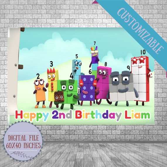 NUMBERBLOCKS Custom Personalized Backdrop NUMBERBLOCKS | Etsy