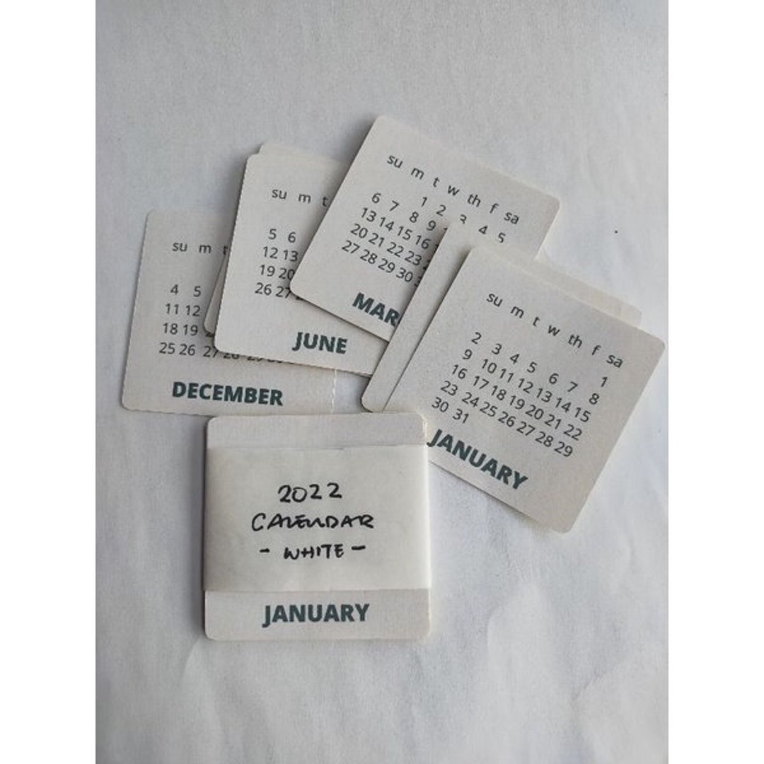 2023 Simple Calendar Sticker White or Kraft Sticker for Journaling - Etsy