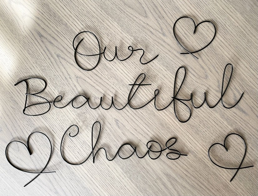Wire our Beautiful Chaos Handmade Wire Words Wall Hanging | Etsy