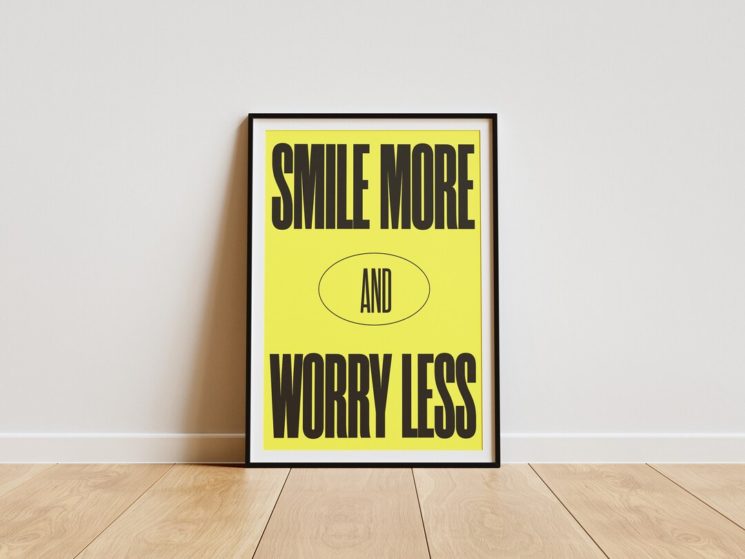 Smile More Quote Digital Prints Wall Art Digital Prints Download Home ...
