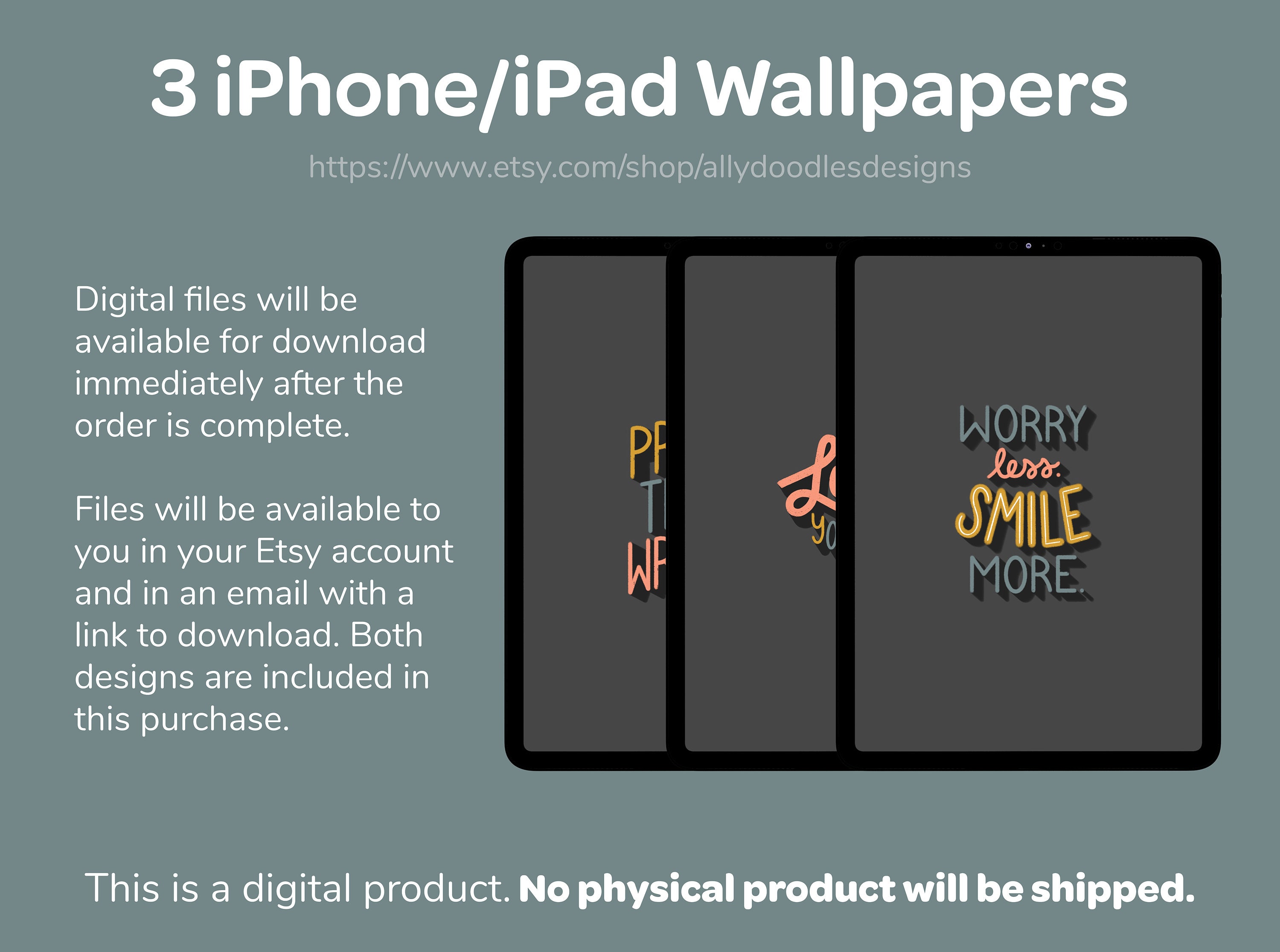 Positivity Pack Iphone/ipad Wallpapers | Digital Download | Lock Screen ...