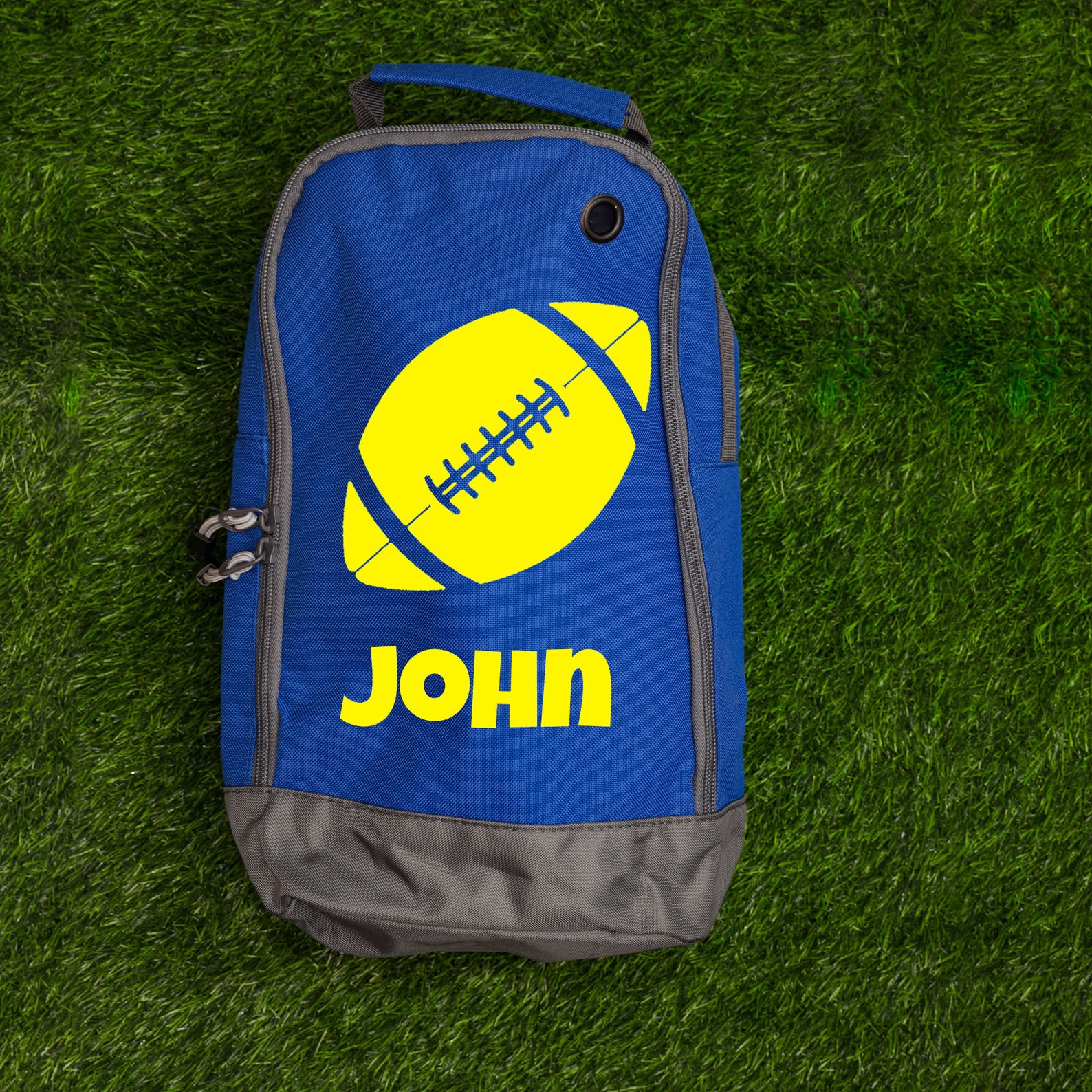 Personalised Rugby Boot Shoe Bag With Name or Initials | Rugby Ball or ...