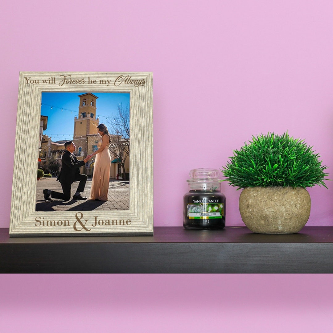 Personalised Engraved Couples Photo Frame | Wedding, Engagement or ...