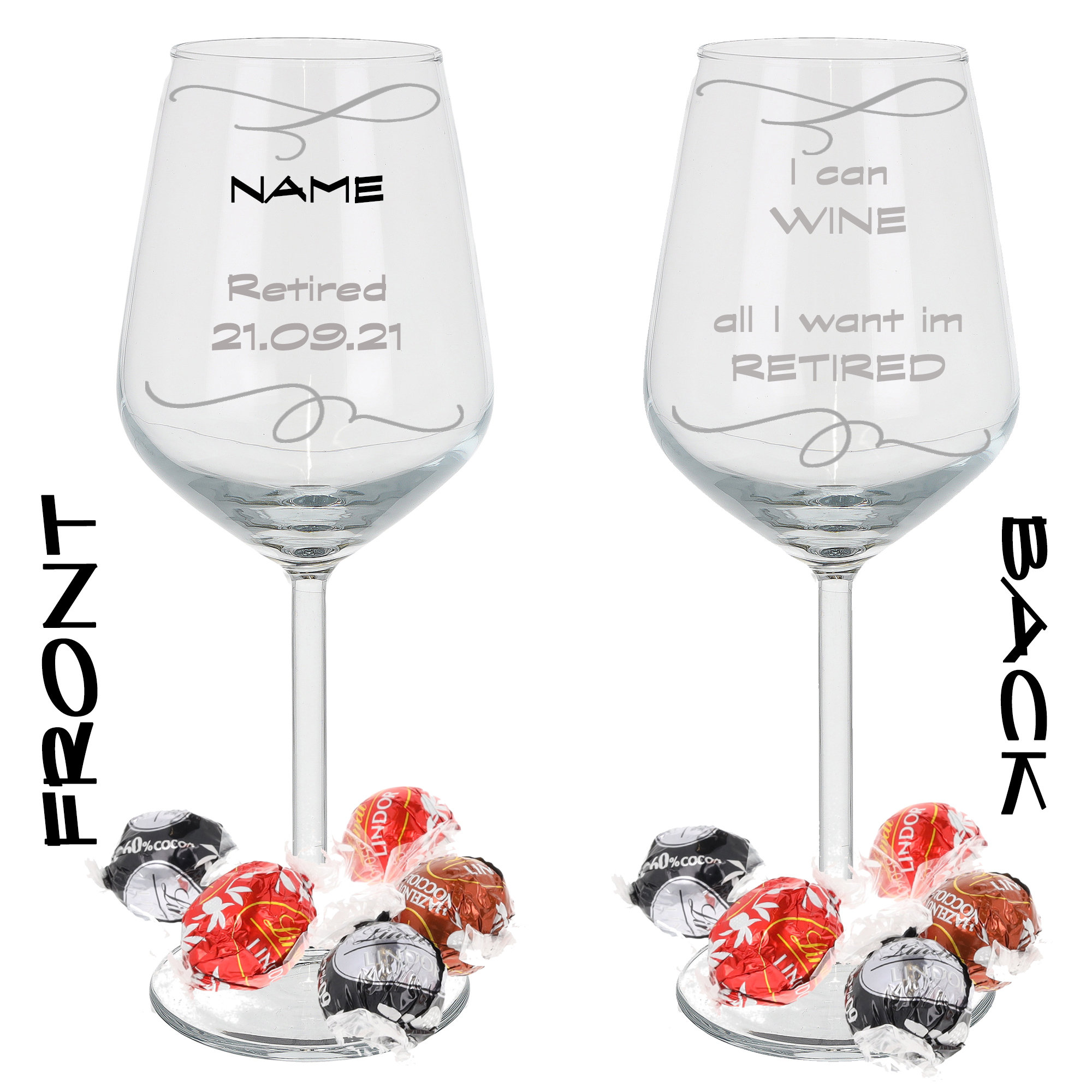 Personalised Engraved Retirement Wine Glass Gift Etched Wine | Etsy