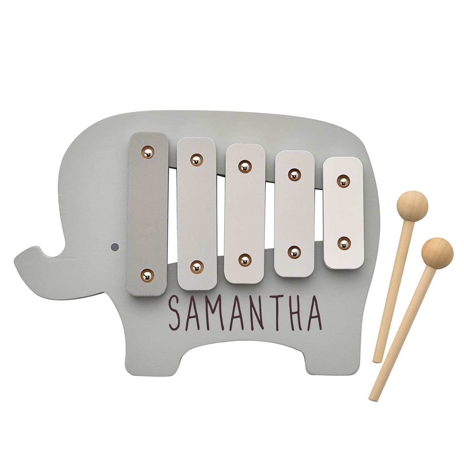 Personalised Engraved Wooden Xylophone Baby Toy | Wooden Teddy Bear ...