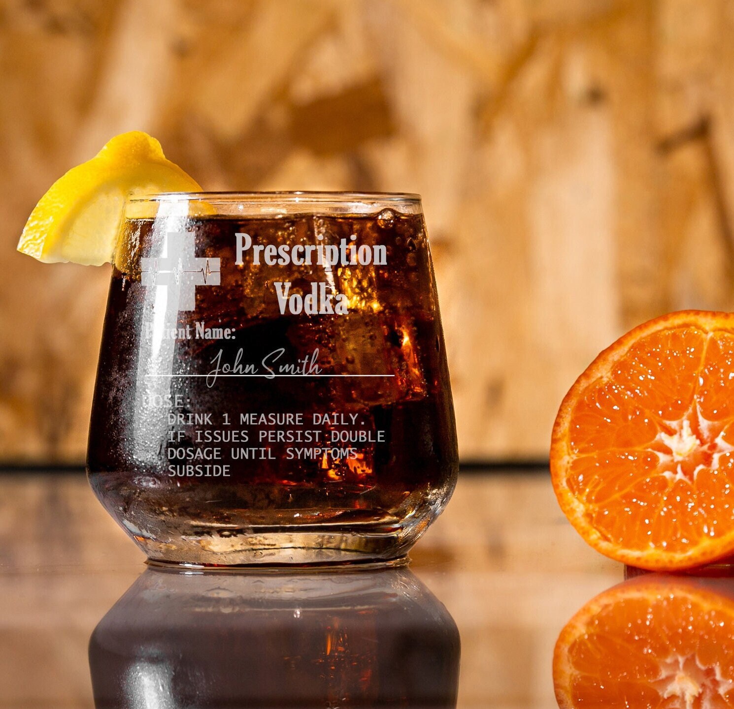 Personalised Engraved Vodka Highball Glass | Prescription Vodka Novelty ...