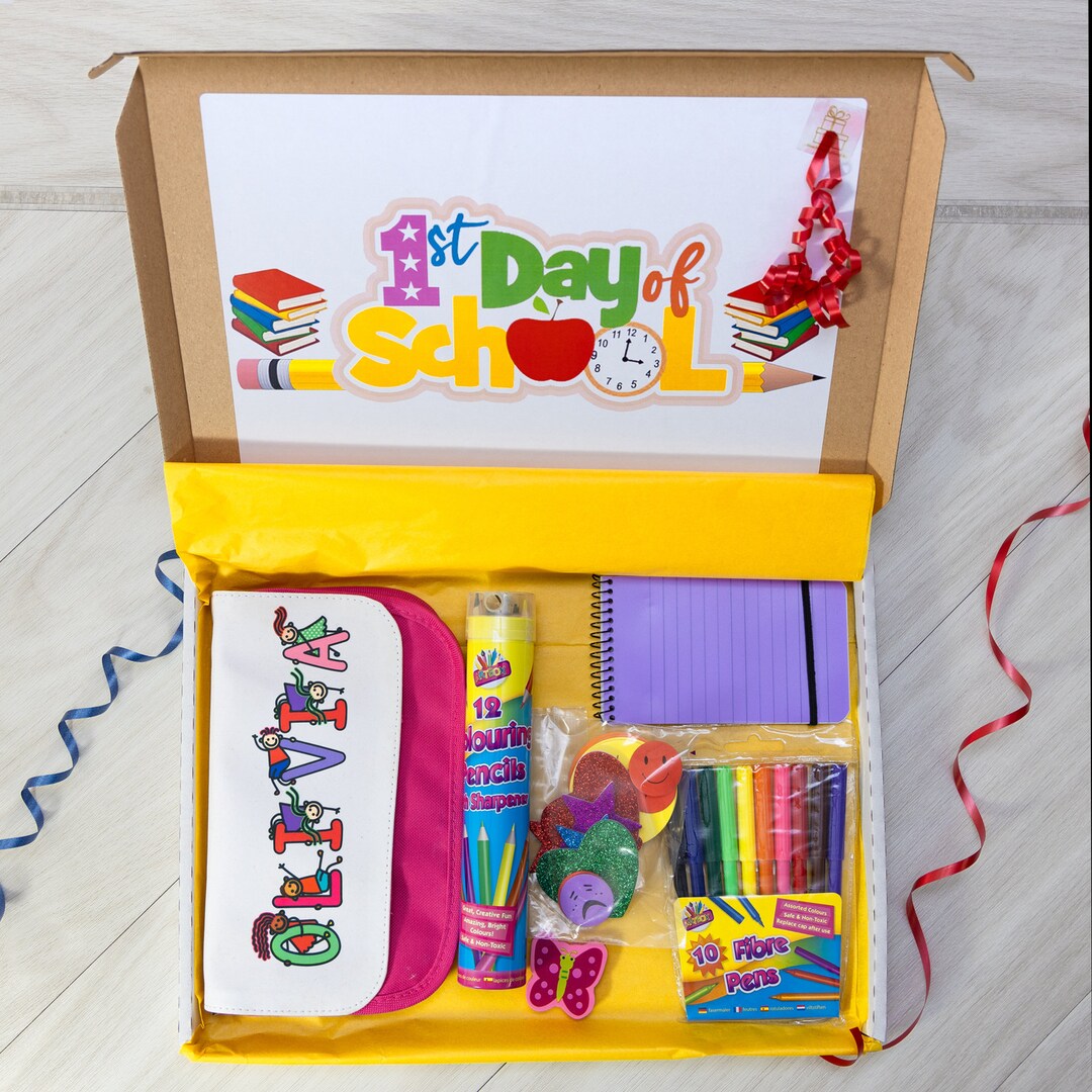 Personalised Back to School Pencil Case With Stationery Gift - Etsy