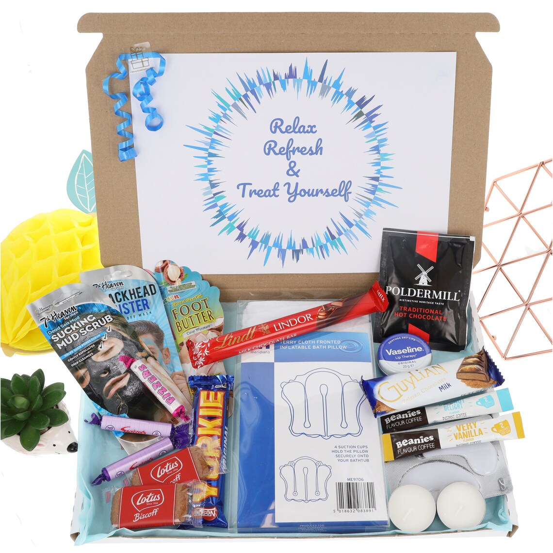 Mens Letterbox Pamper Me Time Gift Box | Chocolate & Treat Pamper Time ...