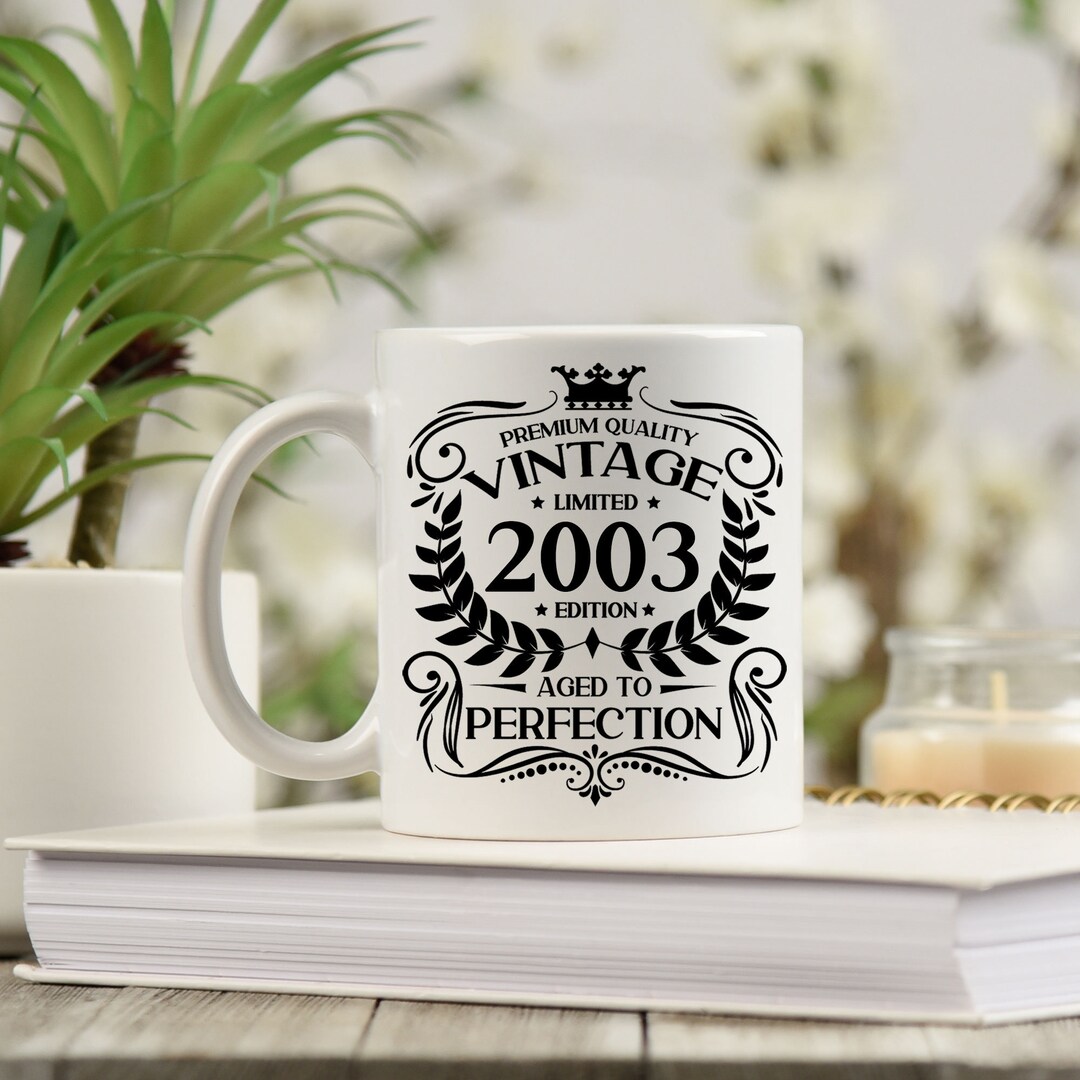 Vintage 2003 Mug and Coaster 21st Birthday Mug Aged to Perfection ...