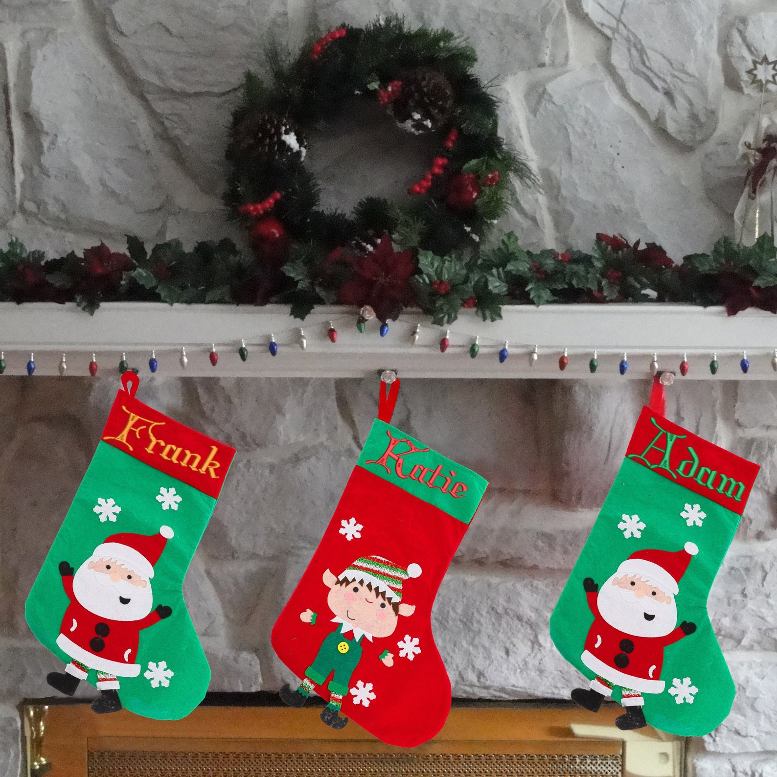 Personalised Christmas Santa Sack & Stocking Matching Set Embroidered ...