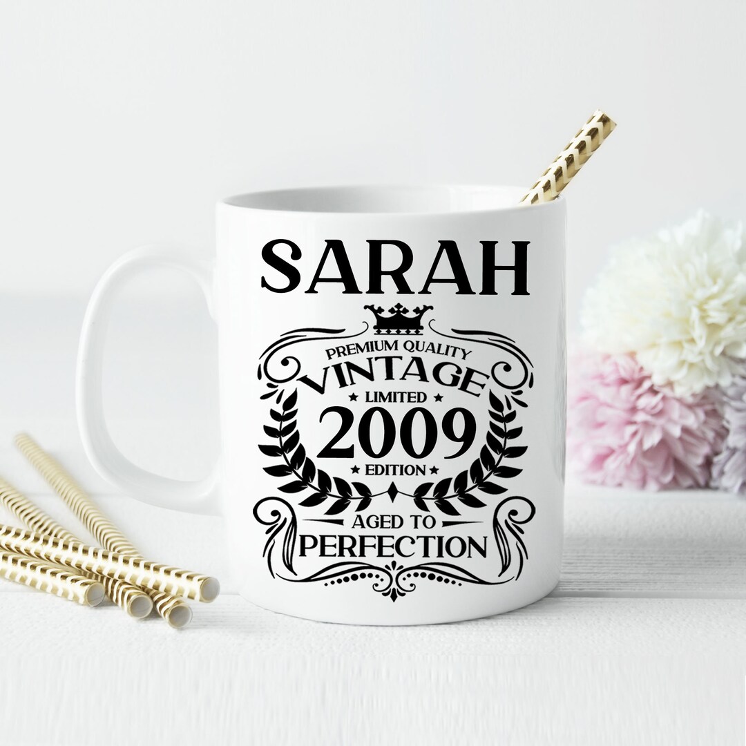 Vintage 2010 Mug & Coaster 15th Birthday Mug – Personalised Gift for 15 ...