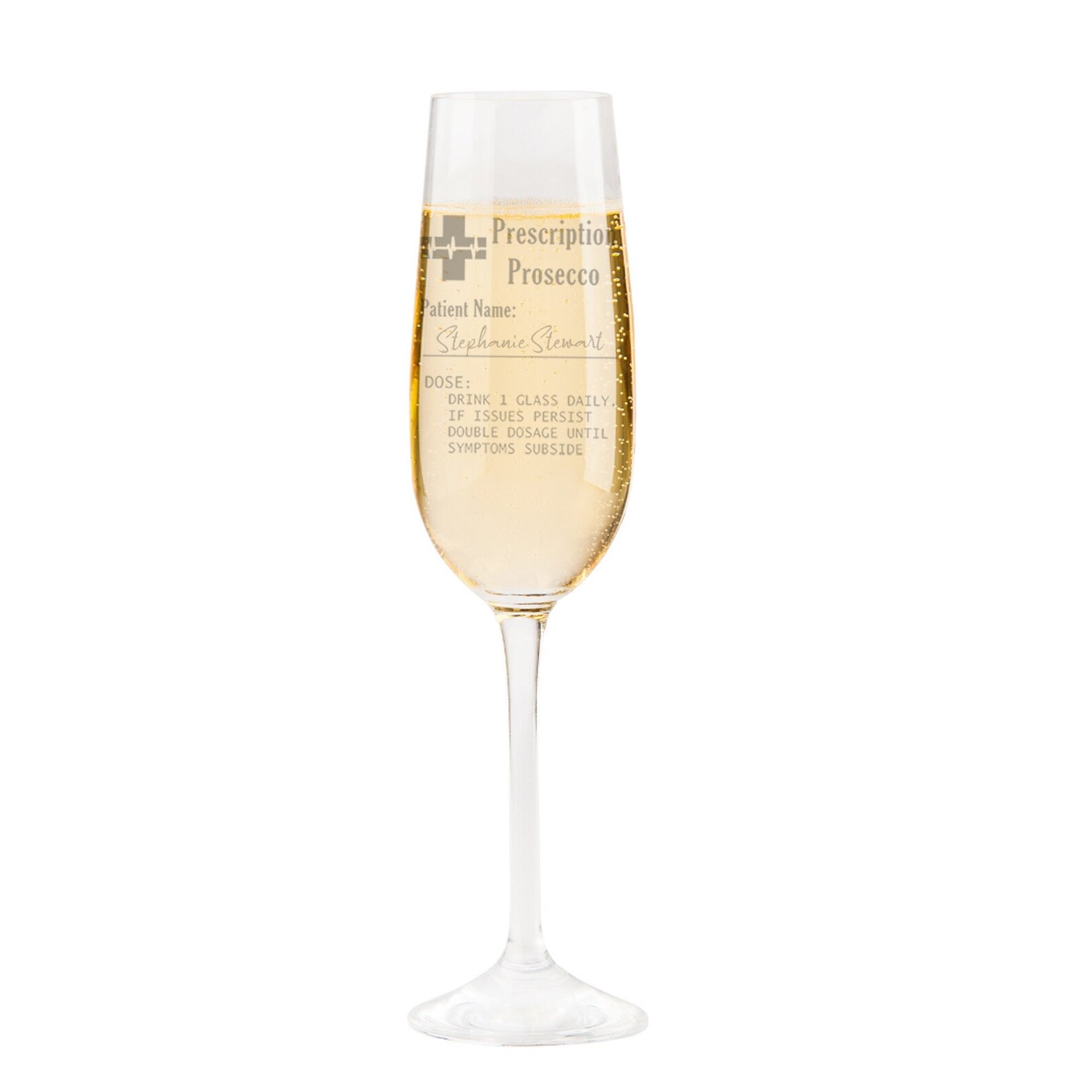 Personalised Engraved Prosecco Glass Prescription Prosecco - Etsy