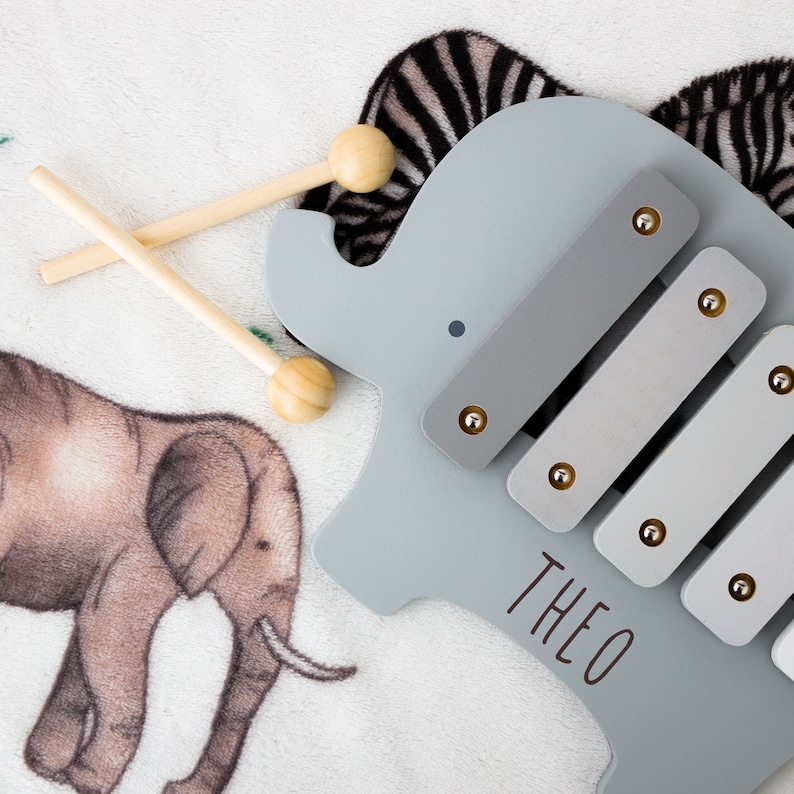 Personalised Engraved Wooden Elephant Xylophone Baby & Toddler - Etsy