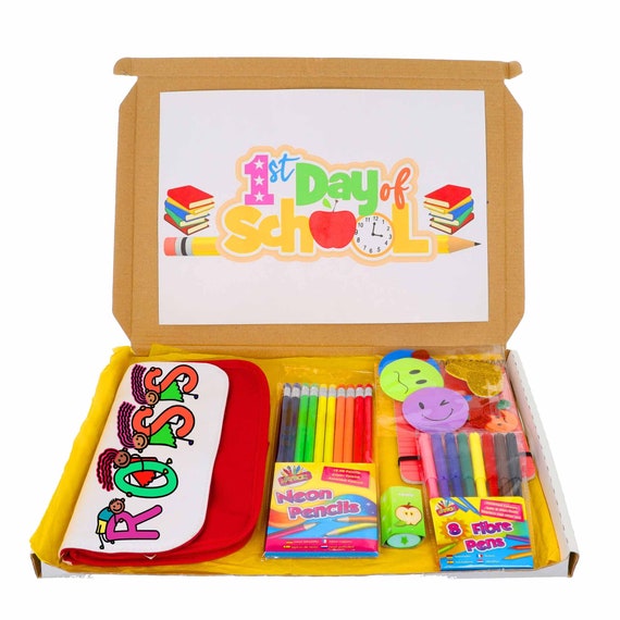 Personalised Back To School Pencil Case With Stationery Gift | Etsy