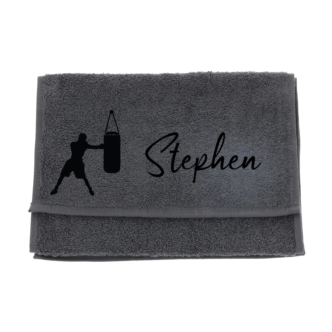 Personalised Embroidered Boxing Towel | Boxing Gym Towel Gift for ...
