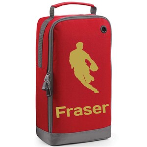 Personalised Rugby Boot Shoe Bag With Name or Initials | Rugby Ball or ...