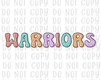 Warriors Png Distressed Retro Vintage Letters Files Digital - Etsy