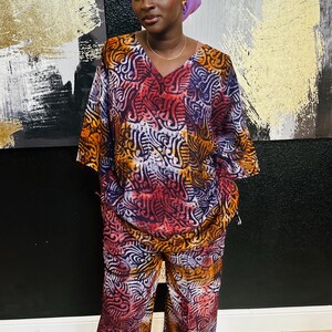 Two Piece Adire Set - Etsy