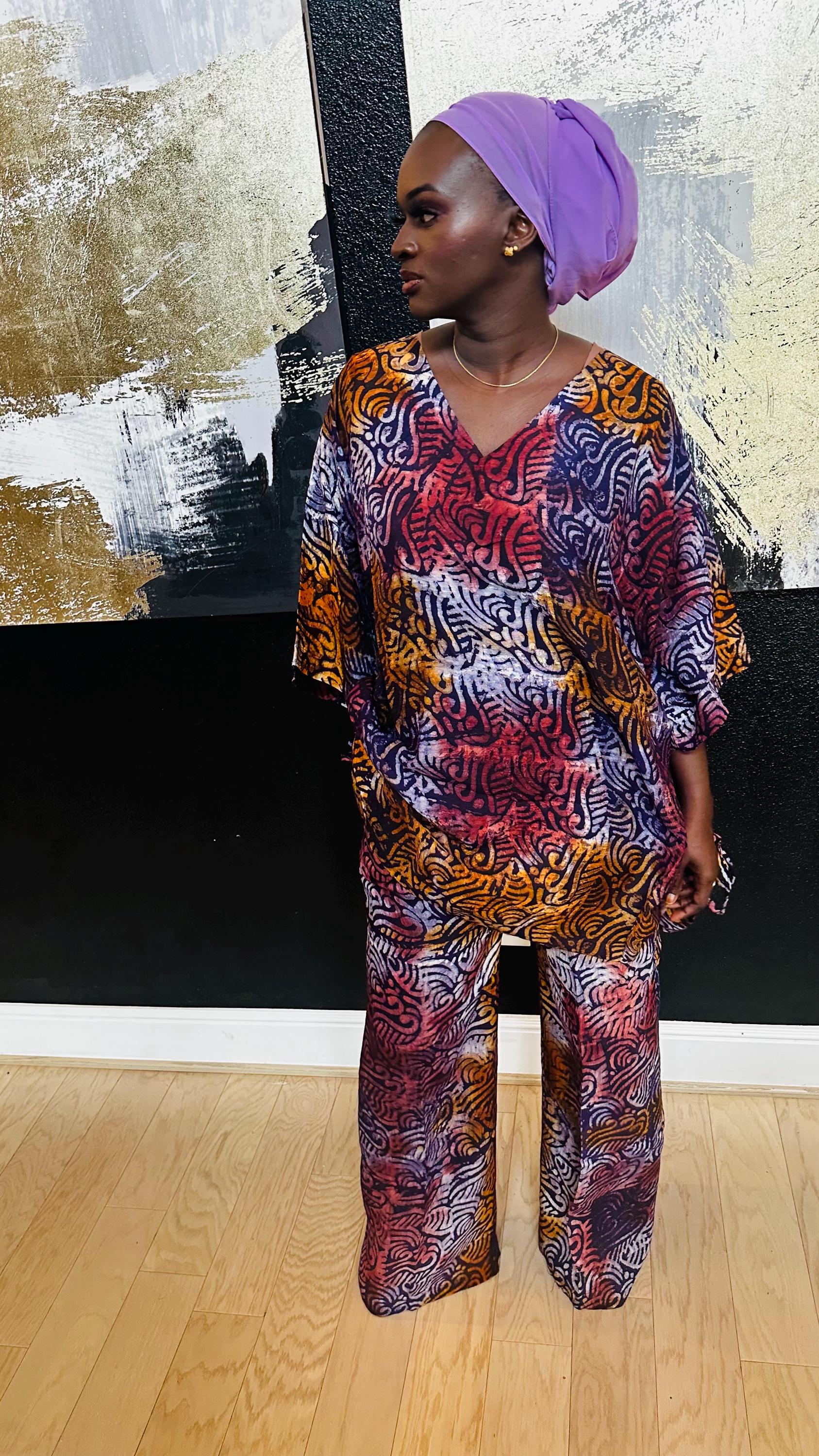 Two Piece Adire Set - Etsy