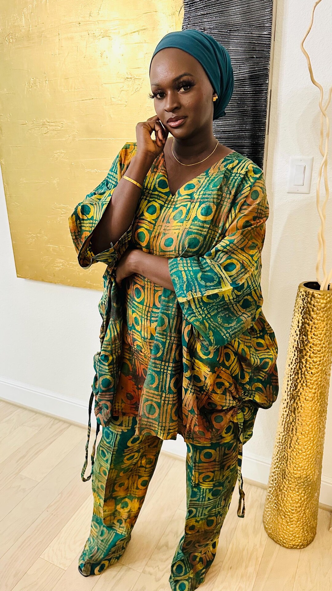 Two Piece Adire Set - Etsy