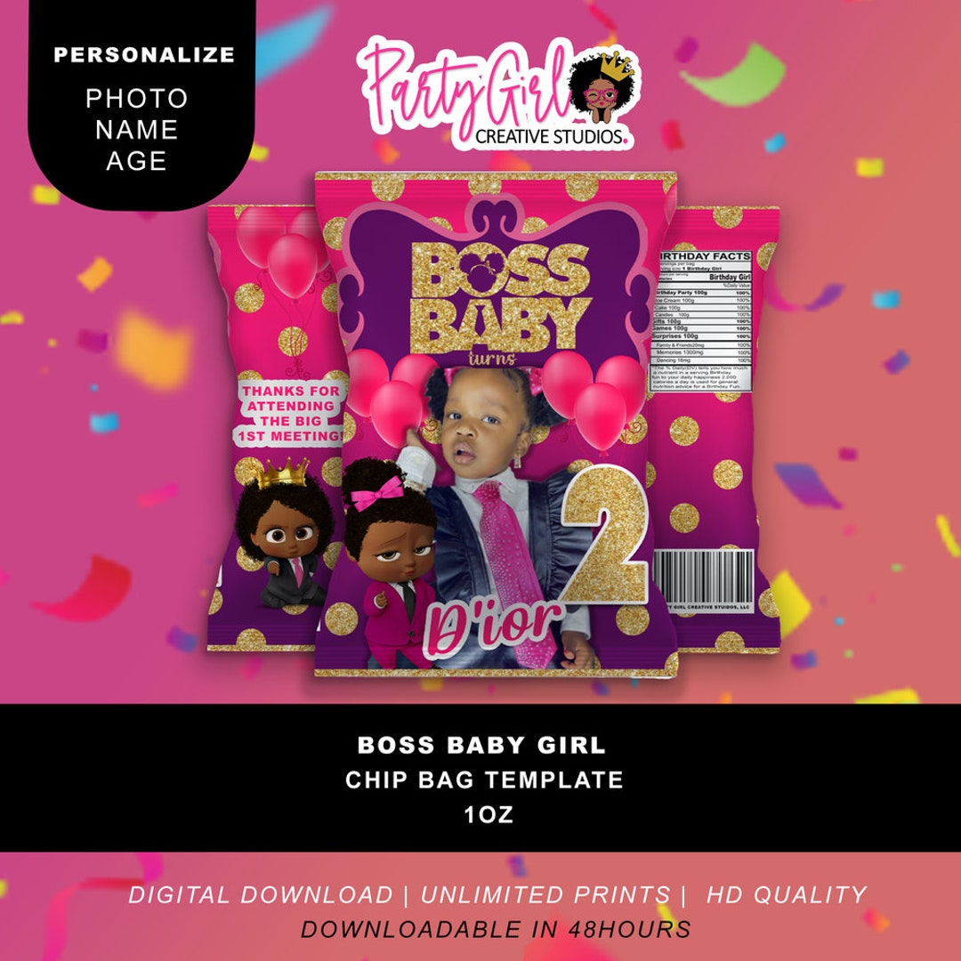 Boss Baby Inspired Chip Bag Capri Sun Juice Pouch Labels - Etsy Australia