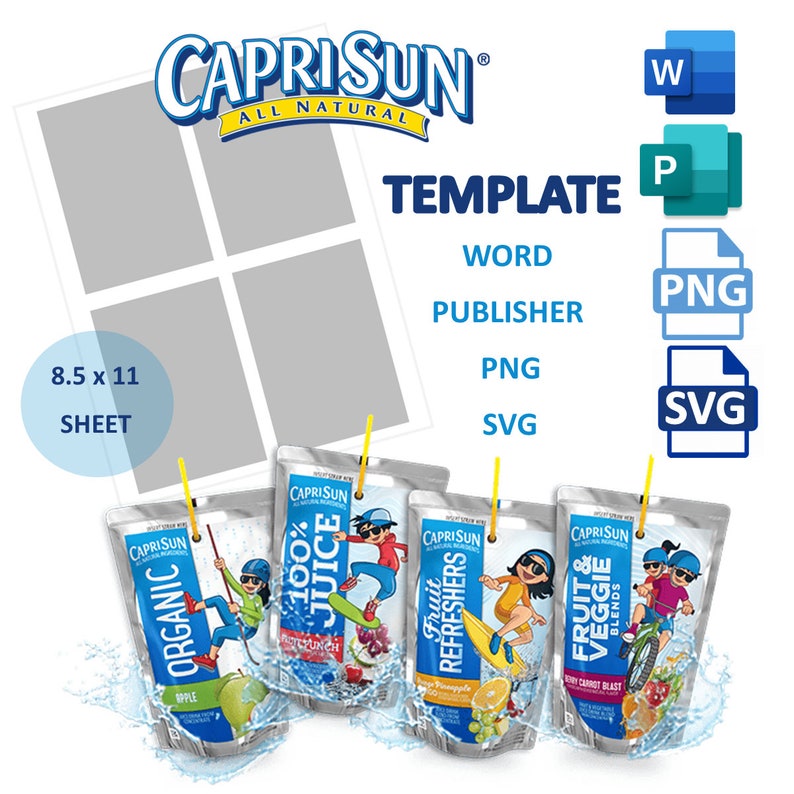 Capri Sun Template Free