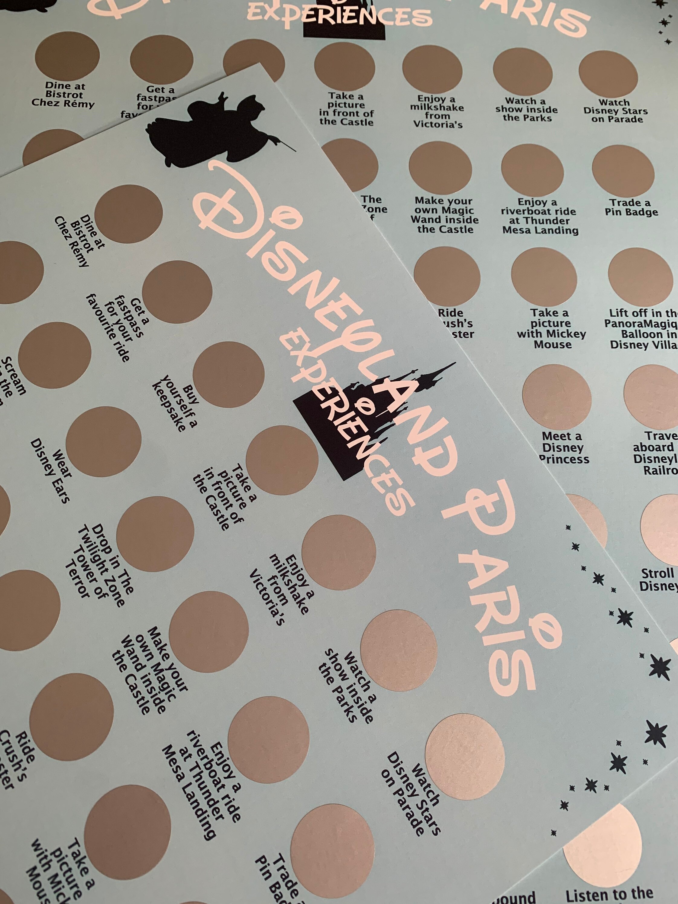 Disneyland Paris Experiences Scratch off Poster - Etsy