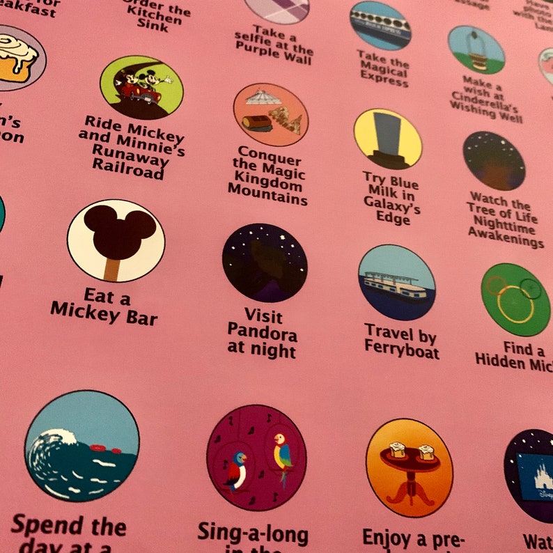 Walt Disney World Experiences Scratch Off Poster | Etsy