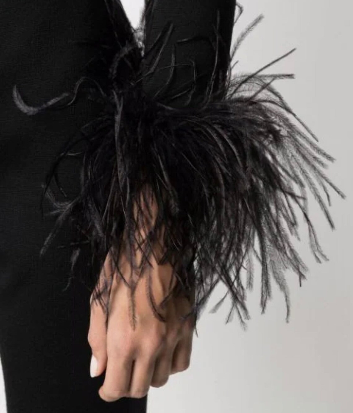 Ostrich Feather Wrist Bracelet Cuffs And Bands Black Fluffy Etsy