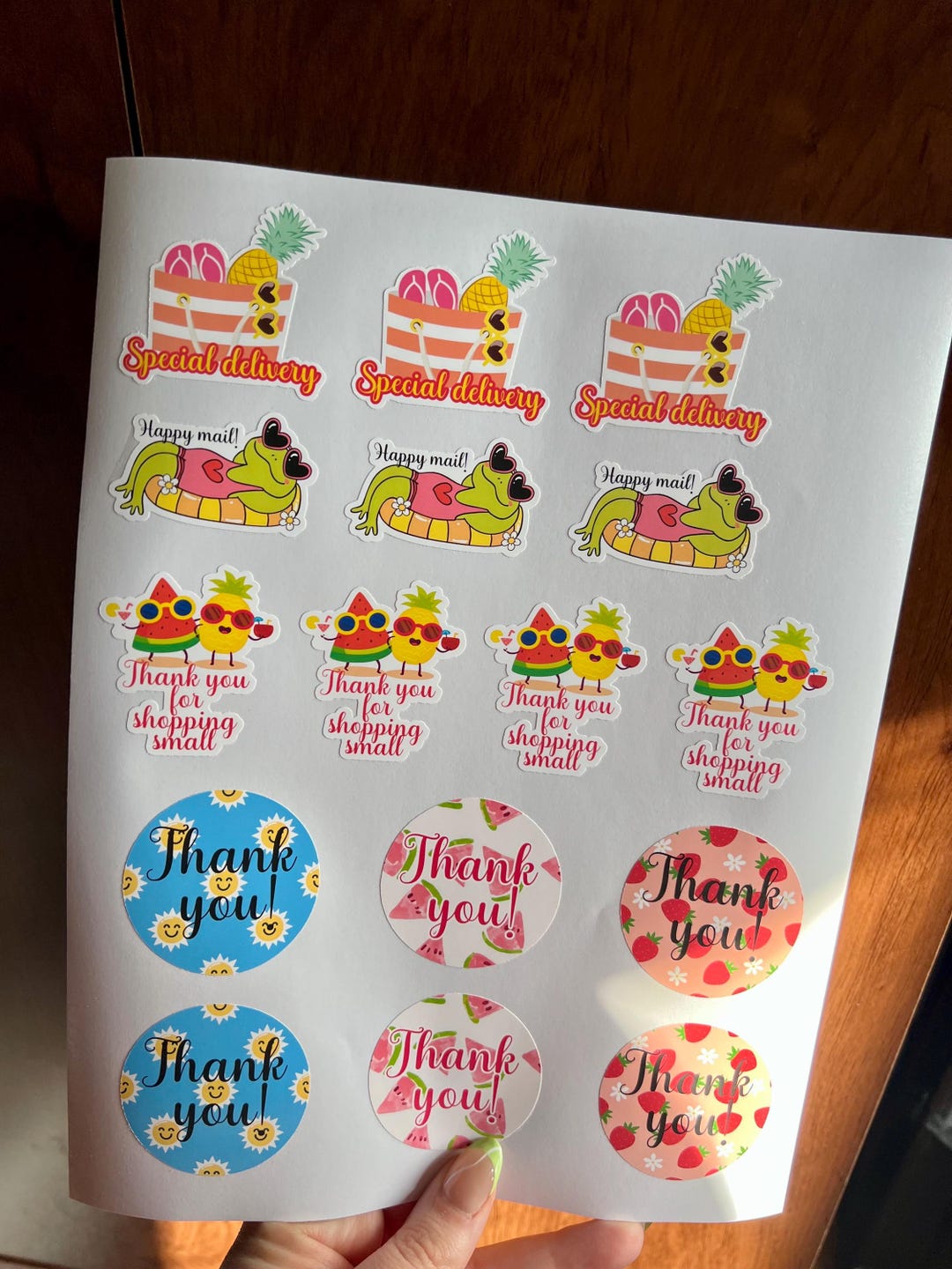 Small Business Package Stickers - Summer Themed - Thank You Stickers - Etsy