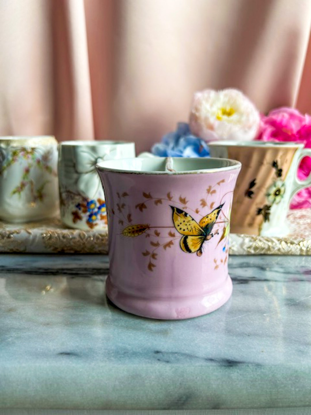Antique Mustache Mugs, Each a Unique Design - Etsy