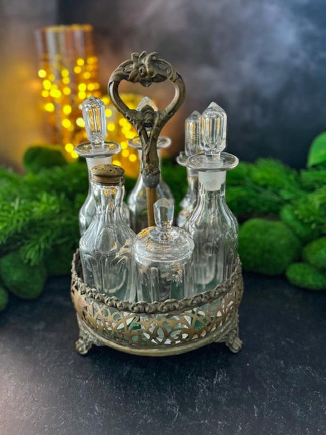 Victorian Footed Cruet Set - Etsy