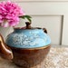 Staffordshire Gilded Teapot, Blue & Leopard Print - Etsy