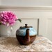 Staffordshire Gilded Teapot, Blue & Leopard Print - Etsy