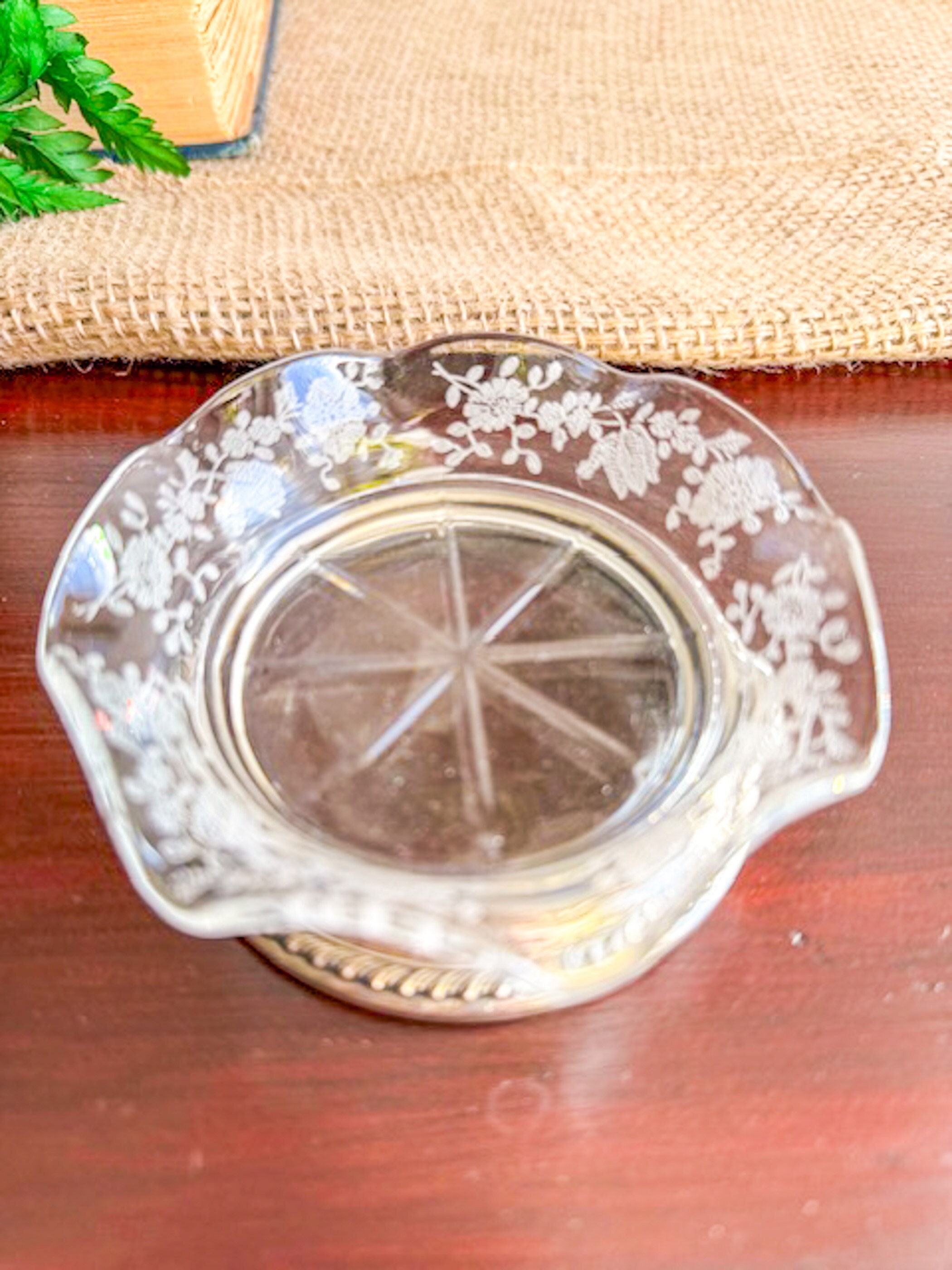 Rare Cambridge Chantilly Glass & Sterling Silver Coasters - Etsy