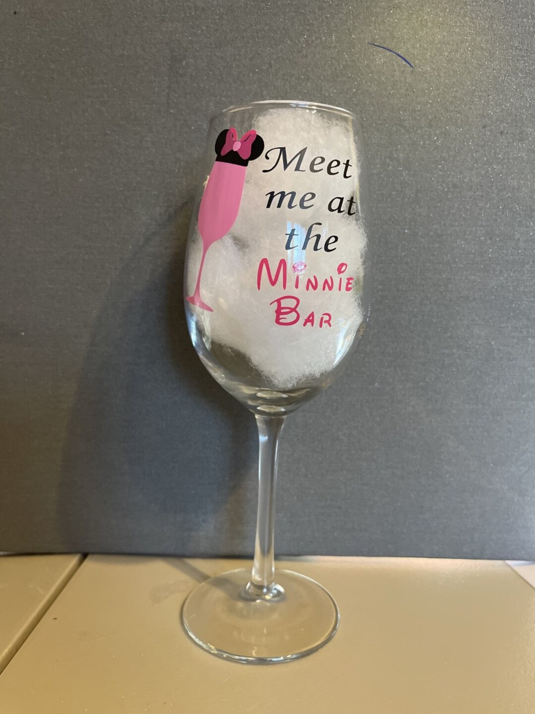 Meet Me at the Minnie Bar Wine Glass - Etsy