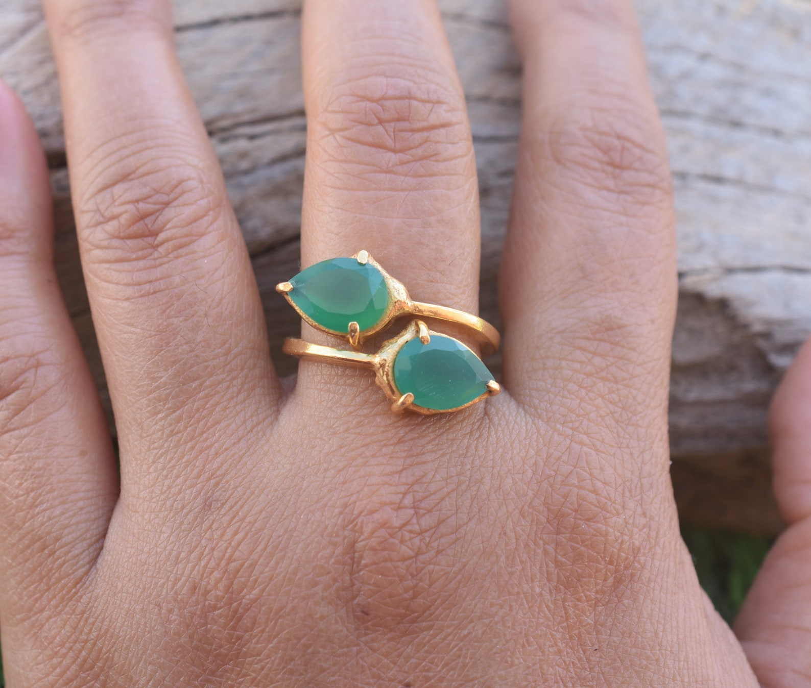 Grüner Onyx Ring Ringe für Mädchen Mai Geburtsstein Ringe | Etsy