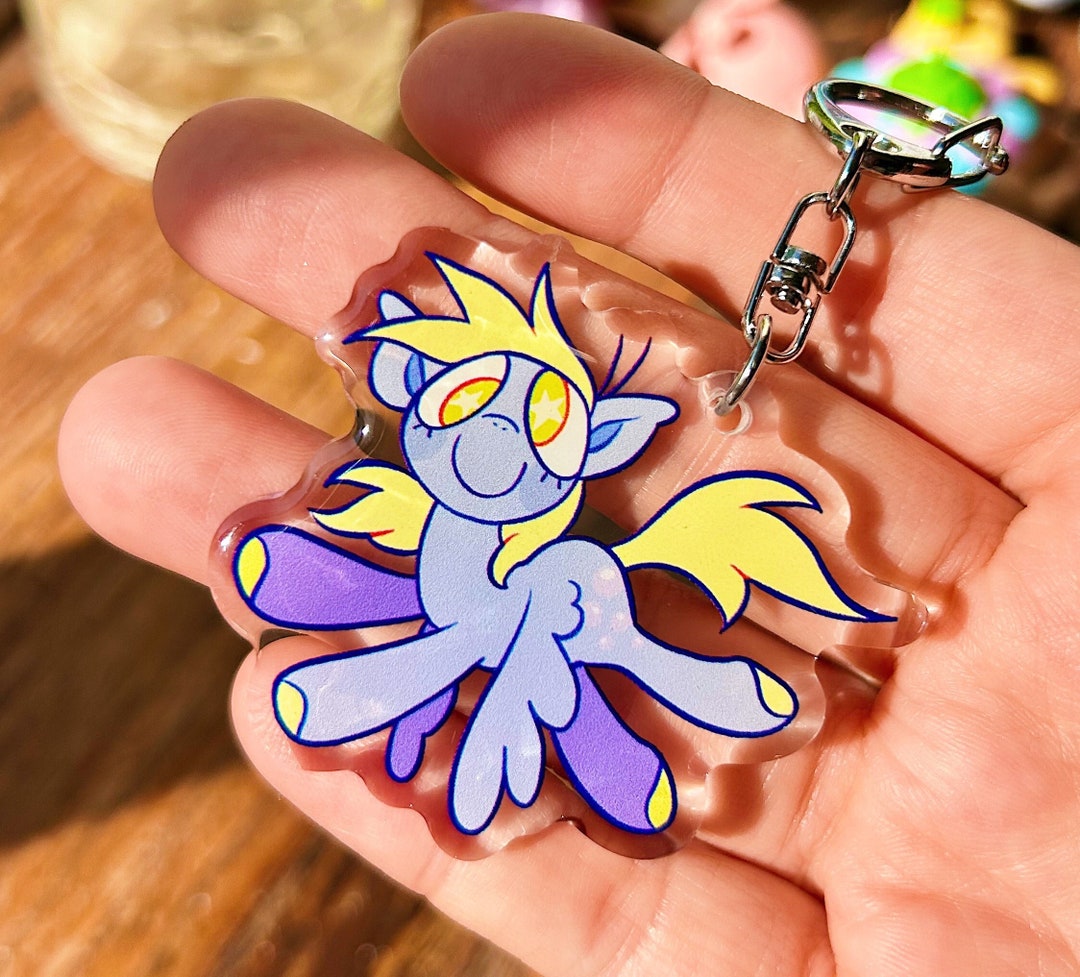 Derpy Hooves My Little Pony Double Sided Epoxy Acrylic Charm & Glitter ...