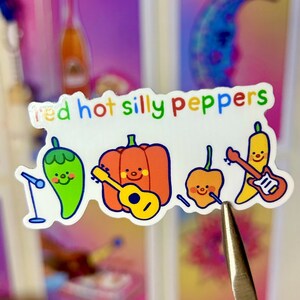 Red Hot Silly Peppers Art Print and Vinyl Sticker Bundle - Etsy